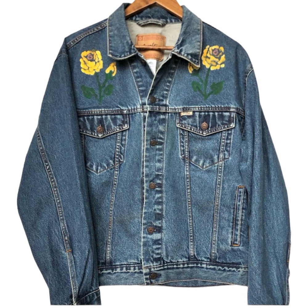 Levi’s Signature Painted Floral Denim Jacket- Runs La… - Gem